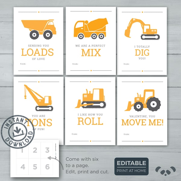 Construction Valentine - Etsy