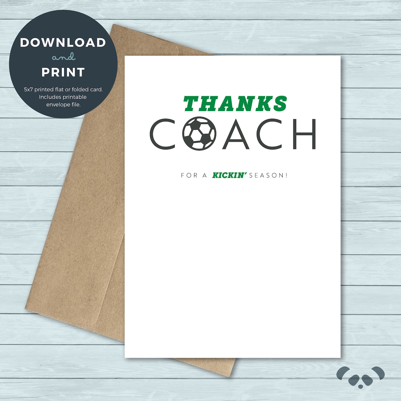 Printable Thank You Card Thanks Coach Soccer Coach Thank You - Etsy