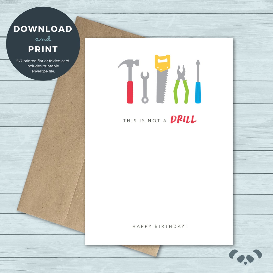Printable Birthday Card | Tools, Hammer, Screwdriver, Wrench, Fix ...