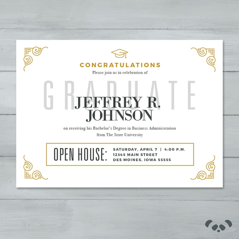 Graduation Party Invitation Graduate Invitation Graduation Open House ...