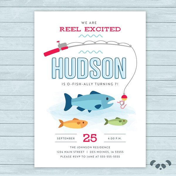 Angler Birthday Invitation - Etsy