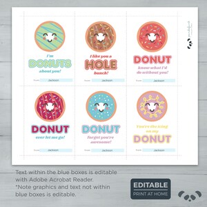 Kids Valentine Cards Donut Valentines Donut, Doughnut, Sprinkles ...