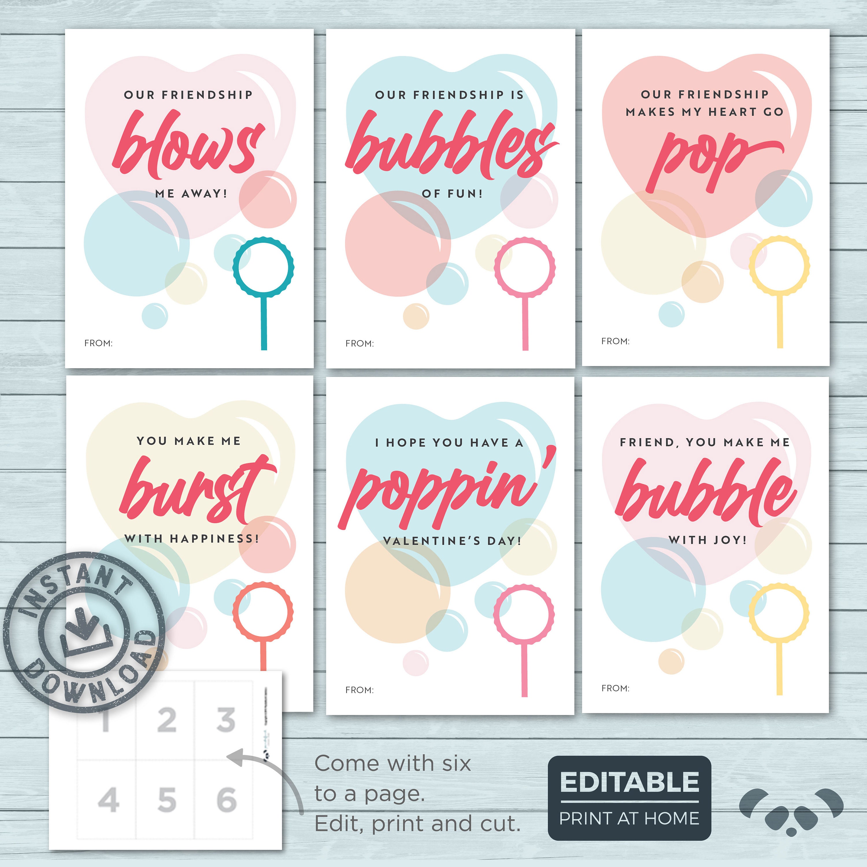 Bubble Valentine Cards