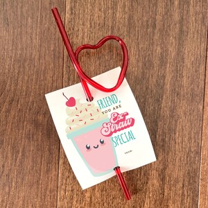 Kids Valentines | Straw Milkshake Drink Valentines | Silly Crazy Straw ...