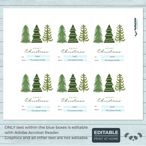 Printable Christmas Gift Tags | Christmas Tree Holiday Gift Tags ...