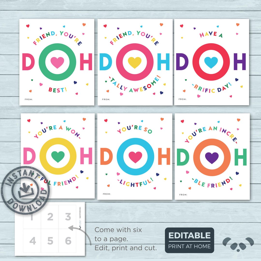 Kids Valentine Cards | Play-doh Play Dough Clay Valentines | Play-doh ...