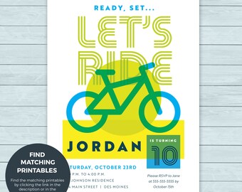 Bicycle Invitation - Etsy