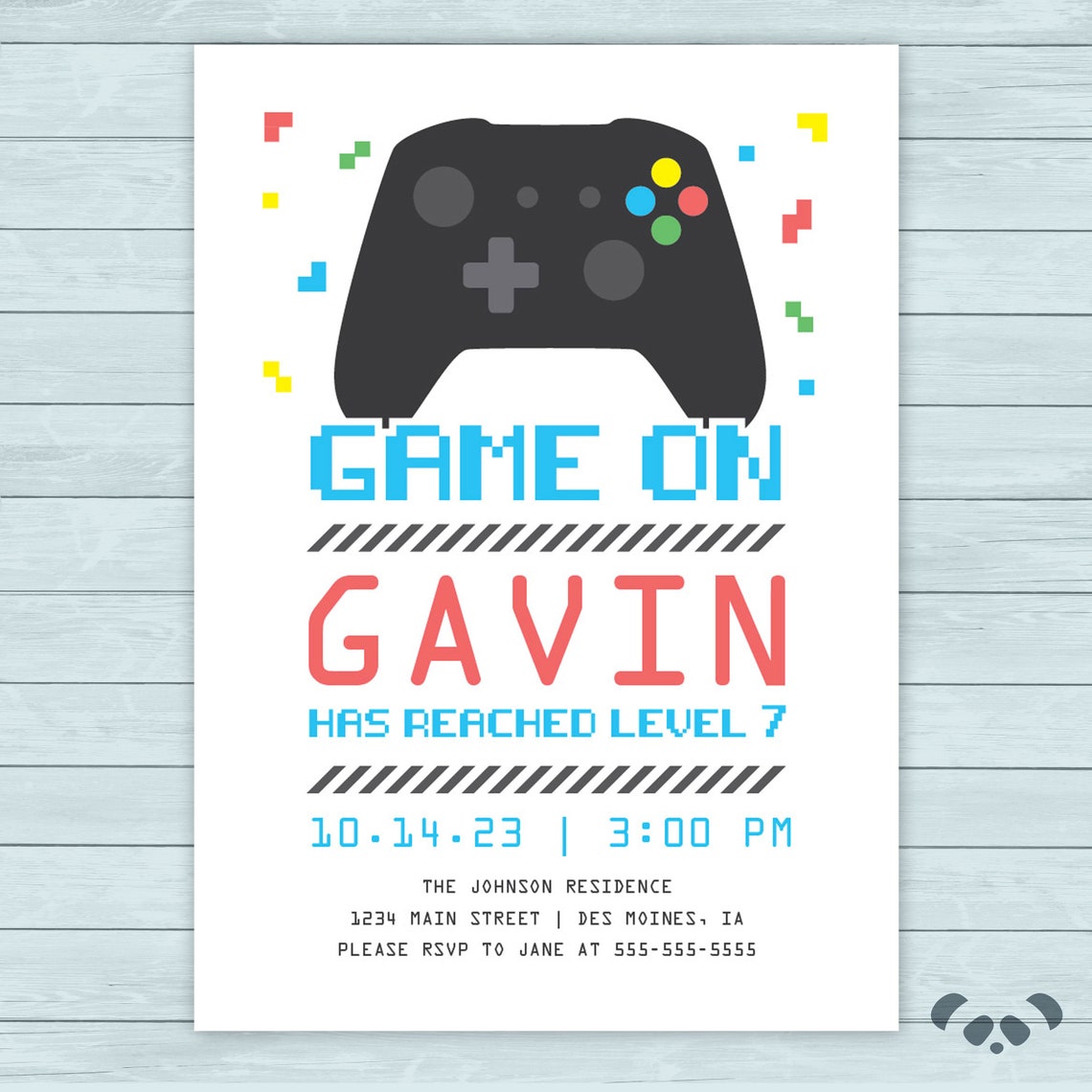 Gaming Video Games Birthday Invitation Video Game Controller - Etsy