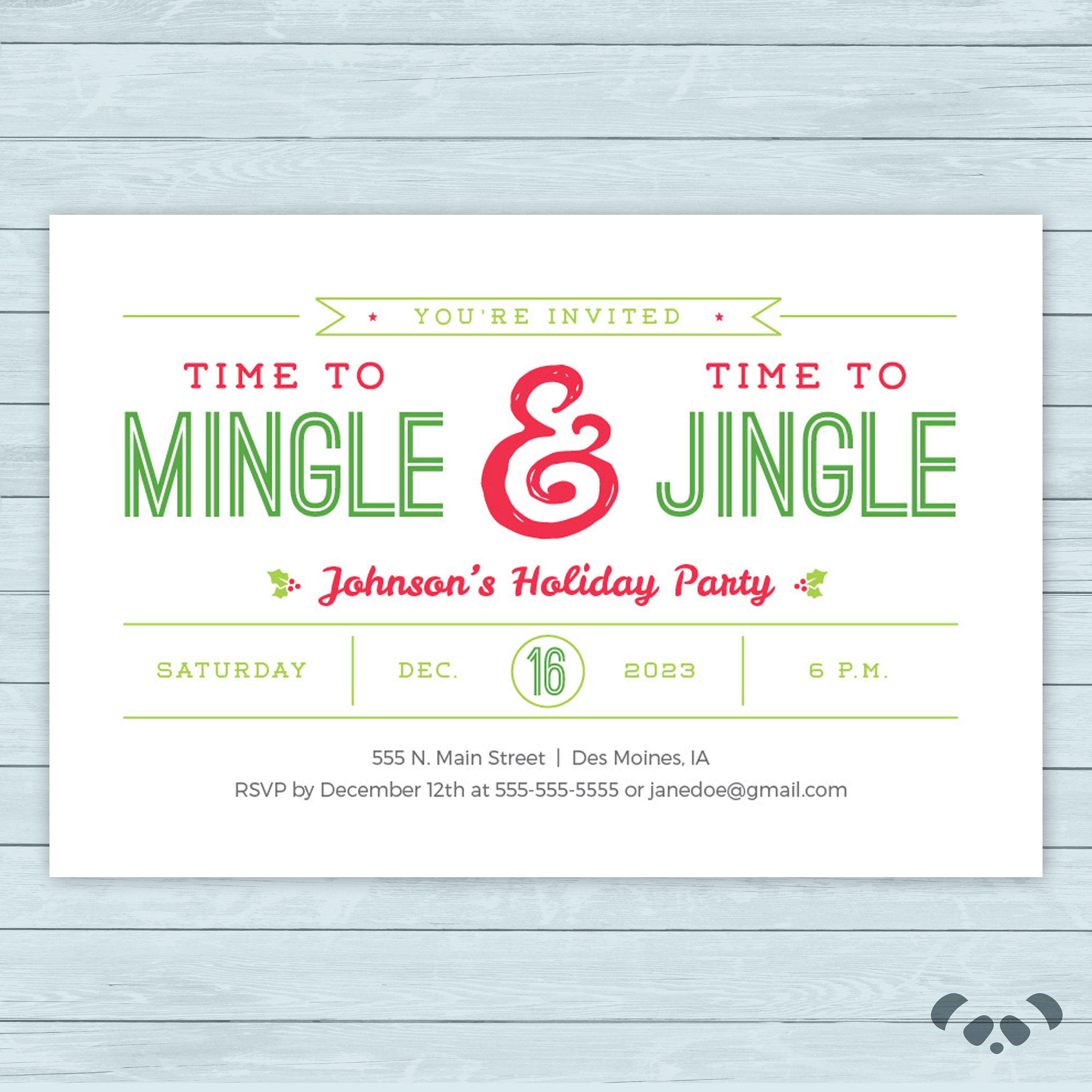 Time to Mingle, Time to Jingle Holiday Party Invitation | Christmas ...
