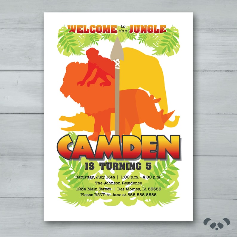 Jumangi Jungle Birthday Invitation Jungle Birthday | Etsy