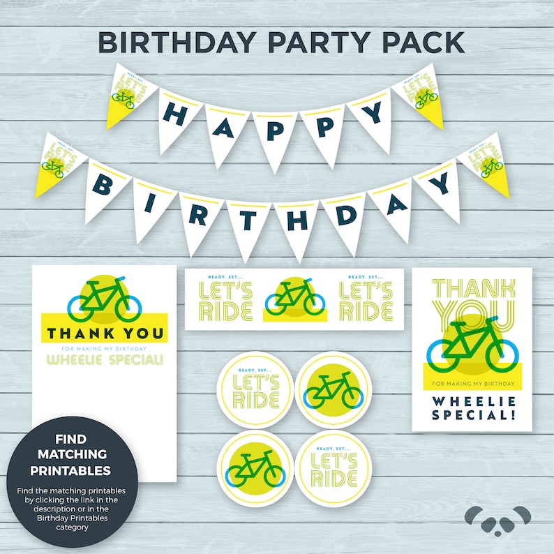 Bicycle Birthday Party Invitation | Let's Ride Bike Birthday Invite - Etsy