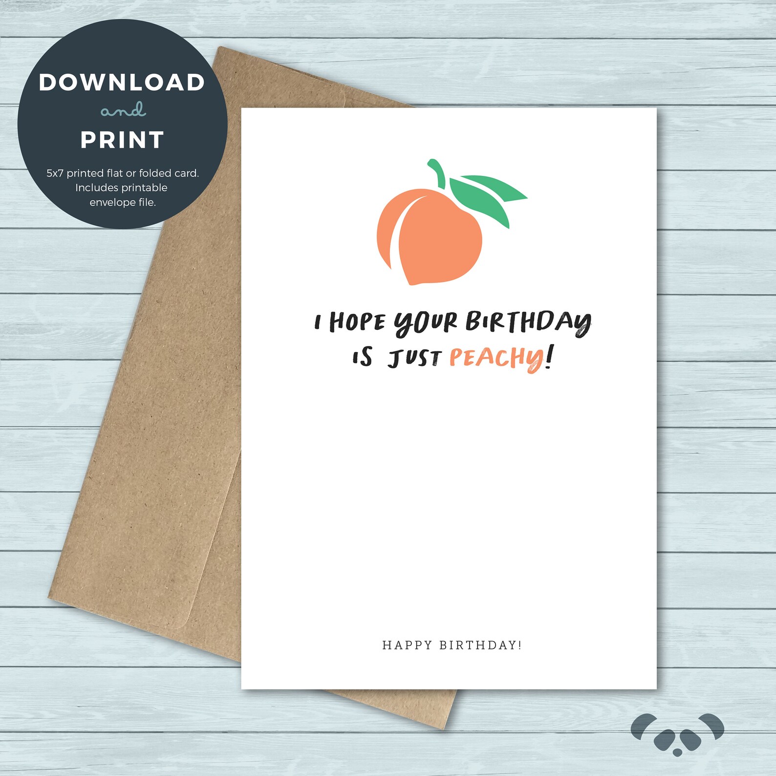 Printable Birthday Card | Peach, Peachy, Pun, Fruit Birthday Card ...