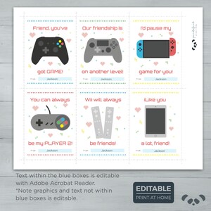 Kids Valentine Cards | Video Games Valentines | Game Controller, Ipad ...