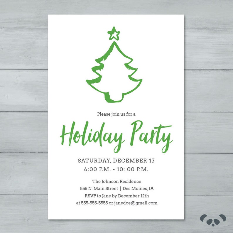 Christmas Tree Holiday Party Invitation Christmas Party - Etsy