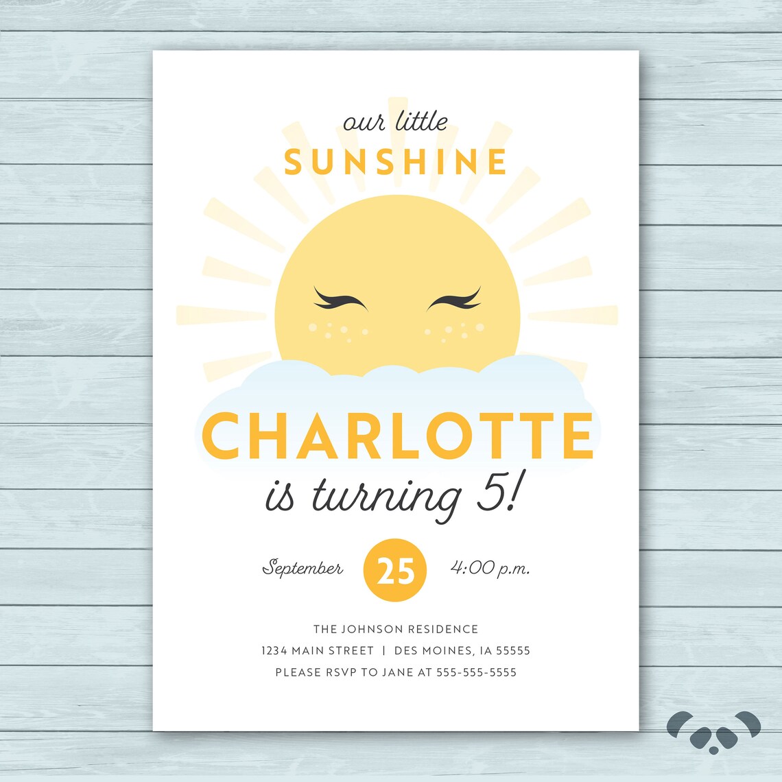 Sunshine Birthday Party Invitation | Sunshine Invite | Sun Birthday ...