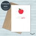 Printable Thank You Card | Apple Teacher Appreciation Thank You ...