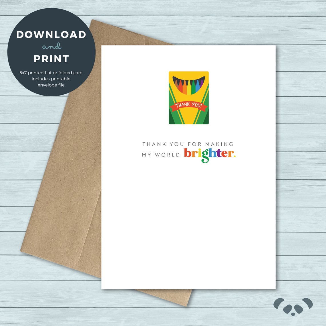 Printable Thank You Card | Crayons Teacher Appreciation Thank You ...