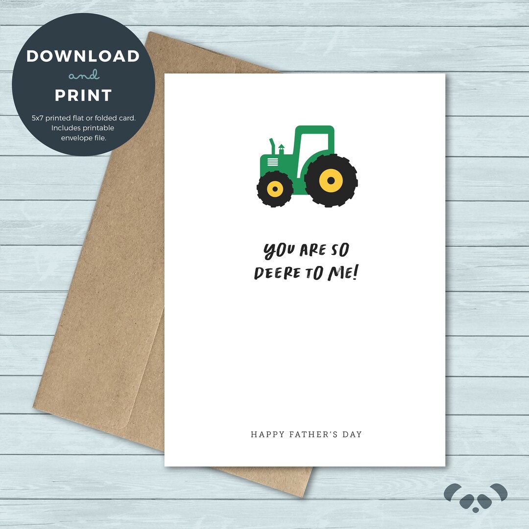 Printable Father's Day Card | Tractor, John Deere, Farm, Farming ...