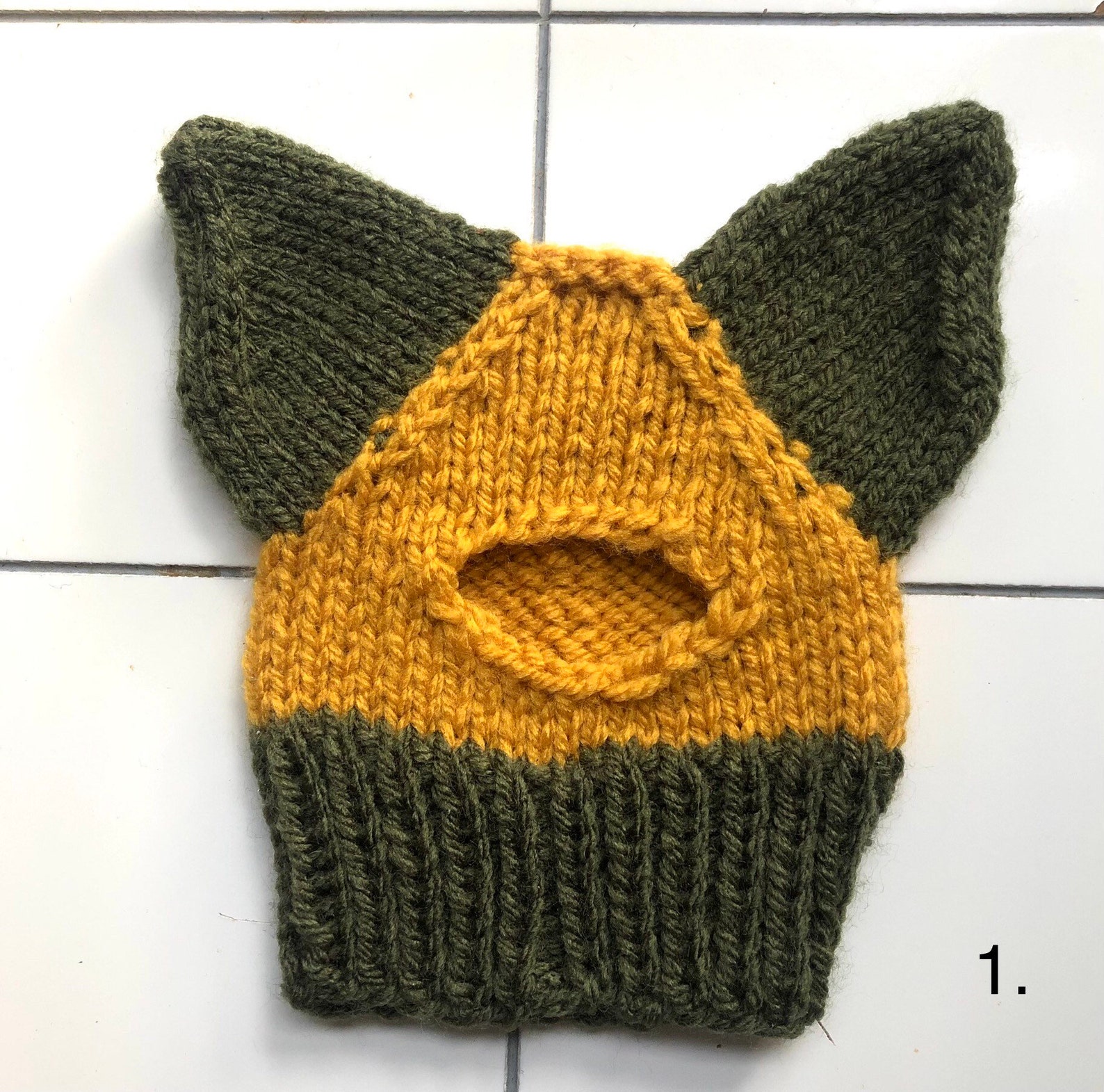 Hat for Cat Ears Covering Cat Hat Multicolored Handmade Hat - Etsy