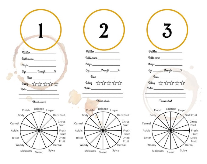 Rum Tasting Party Kit. Instant Download Printable. Scorecard, Placemat ...