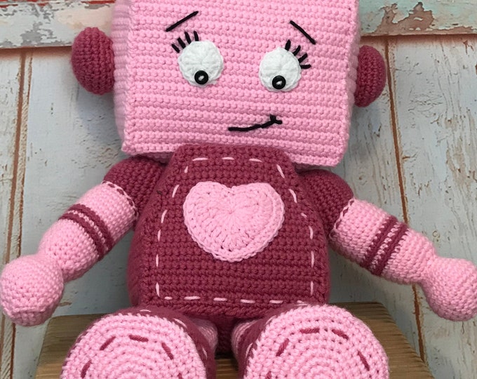 Little Love Bot Crochet Stuffed Robot PDF PATTERN - Etsy