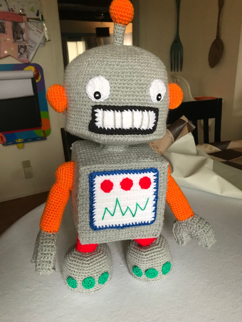 Malbot - Crochet Robot PDF PATTERN - Etsy