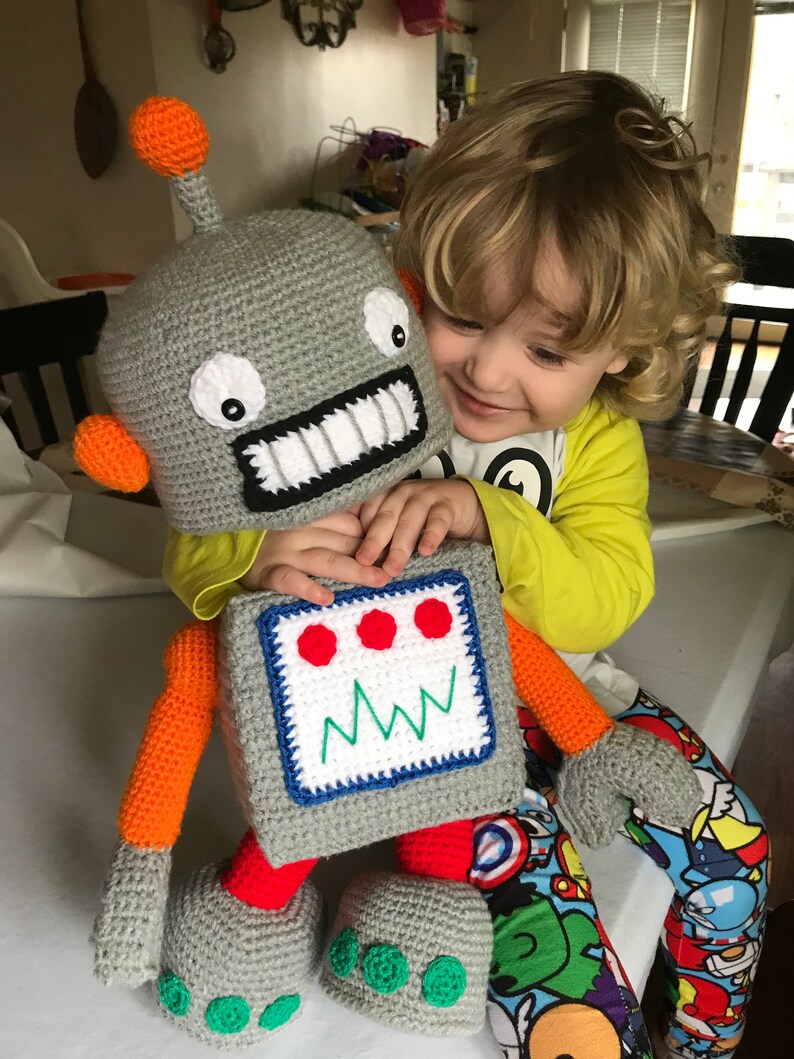 Malbot - Crochet Robot PDF PATTERN - Etsy