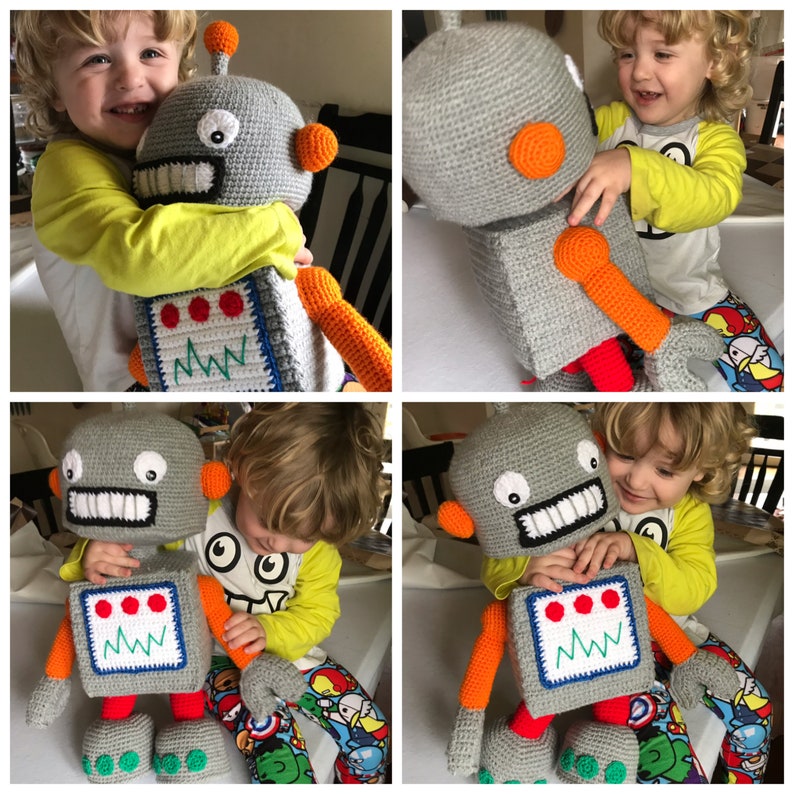Malbot - Crochet Robot PDF PATTERN - Etsy