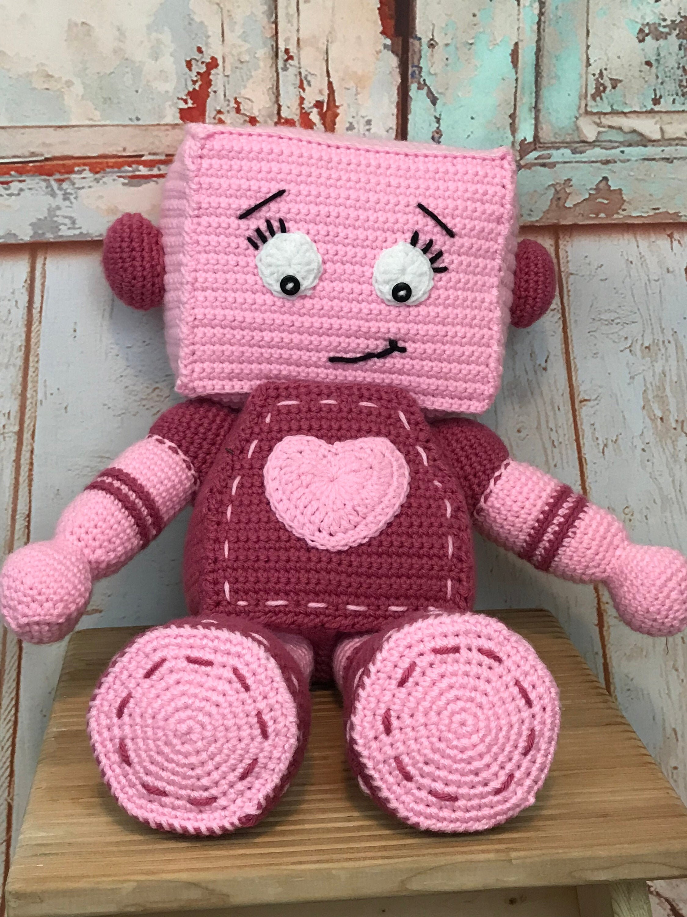 Little Love Bot -- Crochet Stuffed Robot PDF PATTERN - Etsy