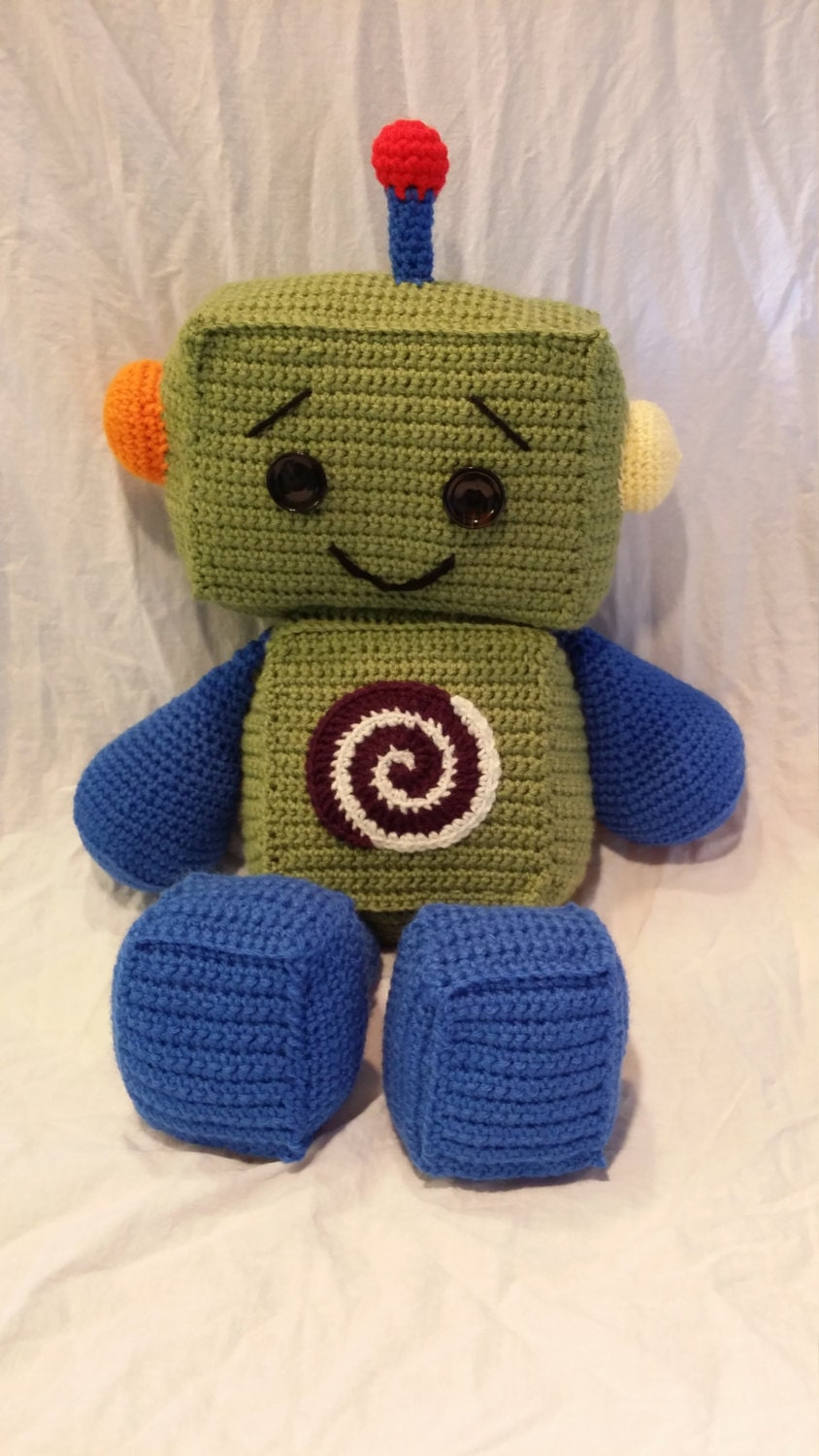 Happy Little Robot Crochet Pattern - Etsy