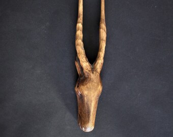 African Antelope Carving - Etsy