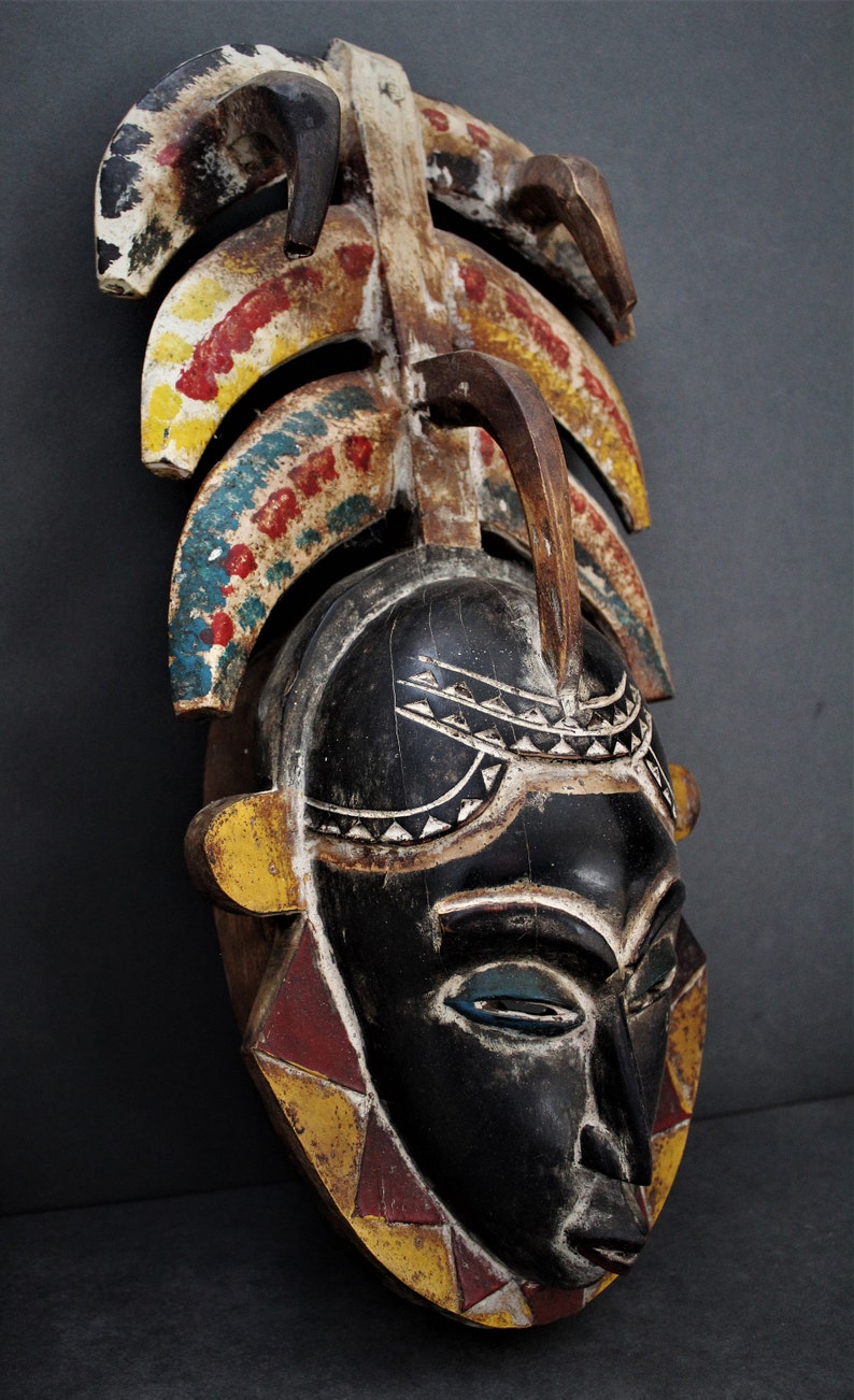 YAURE MASK From Cote D'ivoire. Yaoure Yohure Tribe. Hand | Etsy