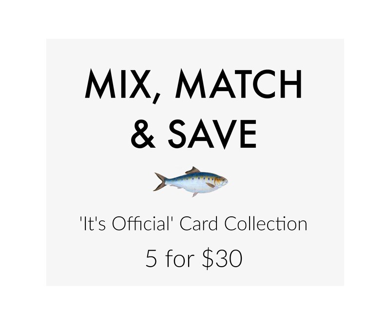 Greeting Cards Paper Engagement Funny Haddock Fish Pun Card Father-To ...