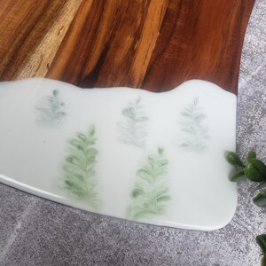 Snowy Pine Tree Wooden Serving Board, 14x8 Wood Pinetree, Winter Scene ...