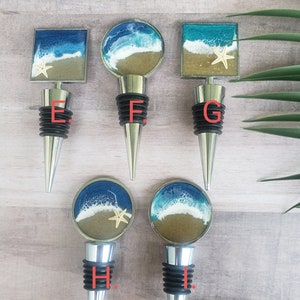 Ocean Waves Wine Stopper, Nautical Decor, Ocean Gift - Etsy
