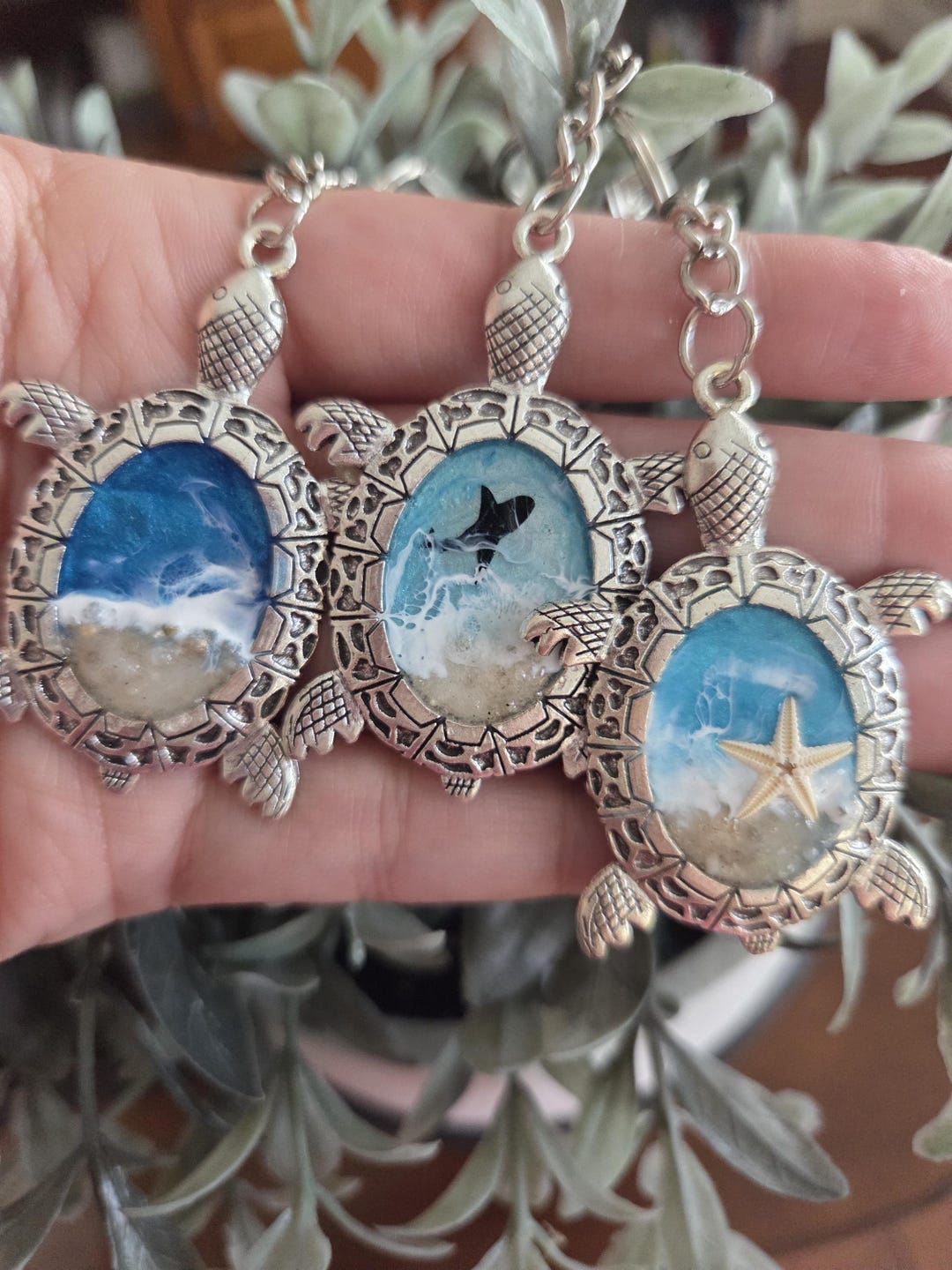 Sea Turtle Keychain, Ocean Beach Key Chain - Etsy