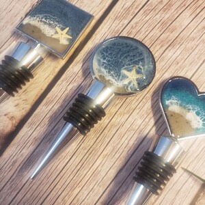 Ocean Waves Wine Stopper, Nautical Decor, Ocean Gift - Etsy