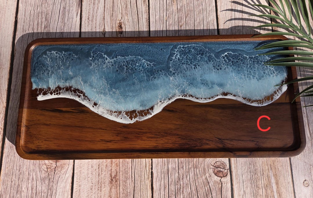 18x7 Wooden Ocean Trays, Decorative Wood Tray, Nautical Beach Decor - Etsy
