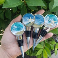 Beach Theme Resin Bottle Stopper - Etsy