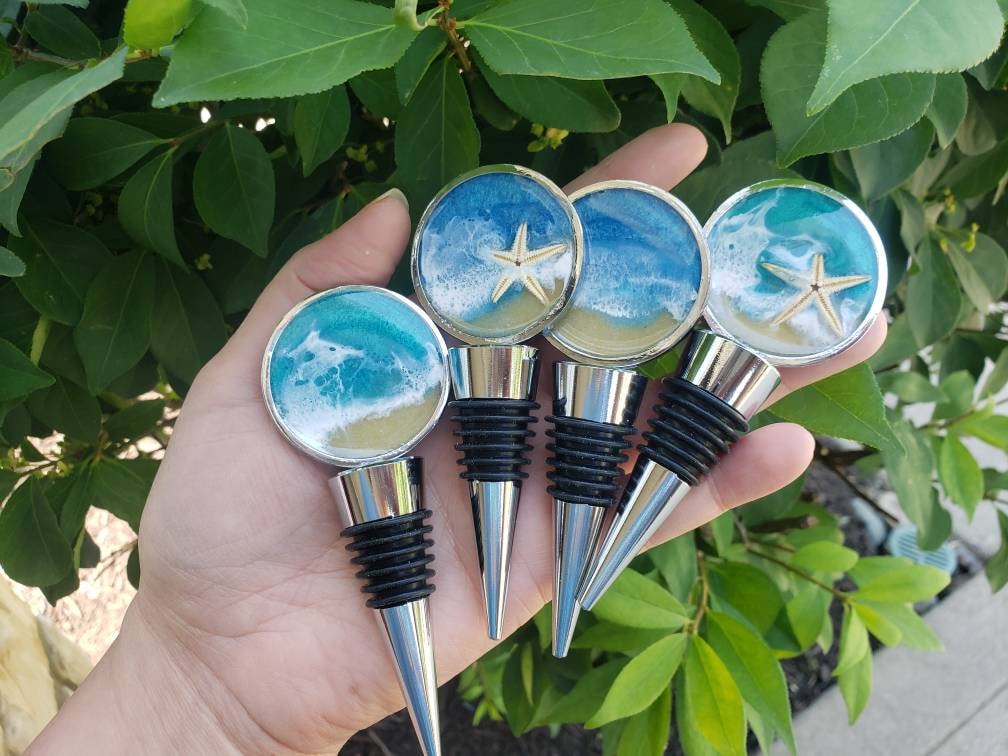 Ocean Waves Wine Stopper Nautical Decor Ocean Gift - Etsy