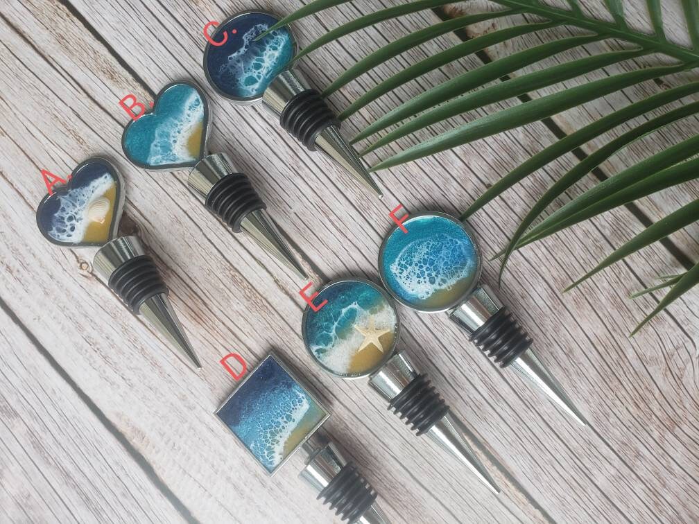 Ocean Waves Wine Stopper Nautical Decor Ocean Gift - Etsy