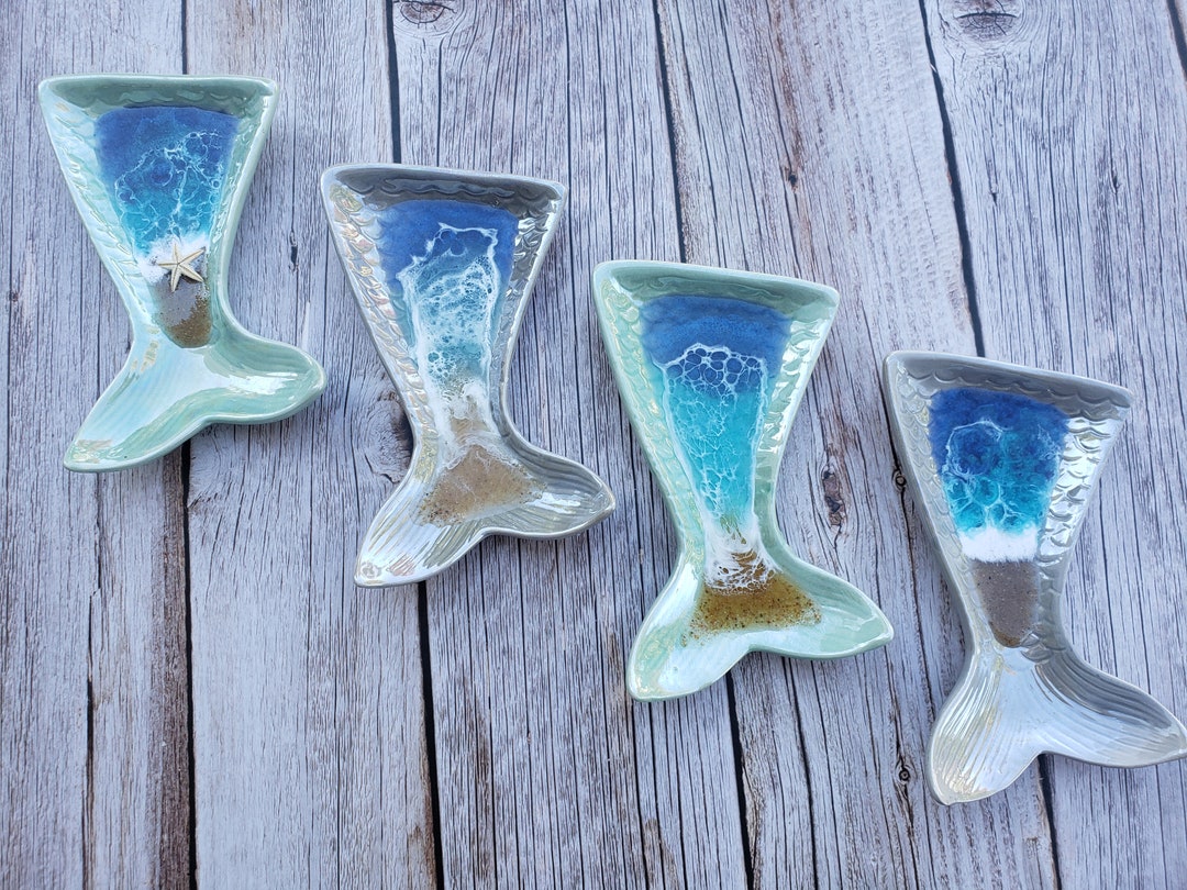 Mermaid Jewelry Dish, Ring Dish, Ocean Trinket Tray - Etsy