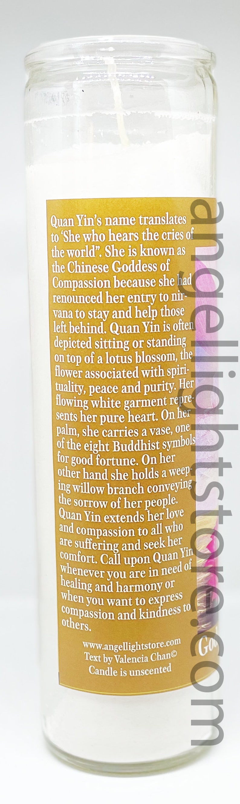 Quan Yin Candle Goddess of Compassion Mercy Item Chinese Deity Asian ...