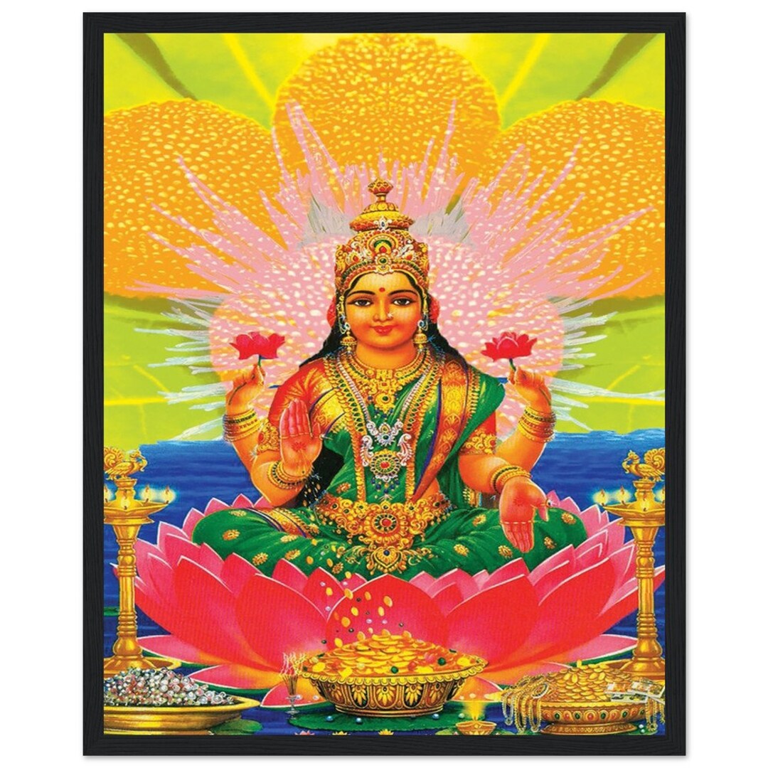 Lakshmi 16x20 Artwork Spiritual Deities Religious Hindu Goddess Wall ...