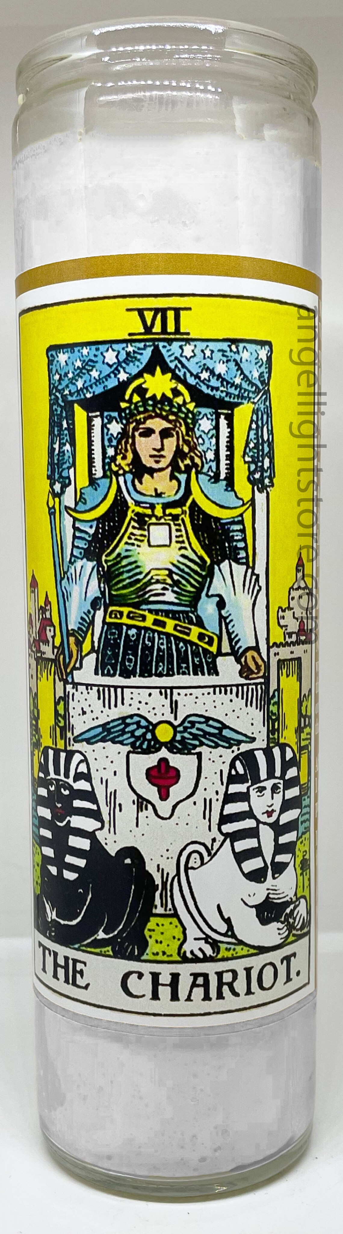 Tarot Chariot Candle Oracle Card Rider Waite Image Spiritual ...