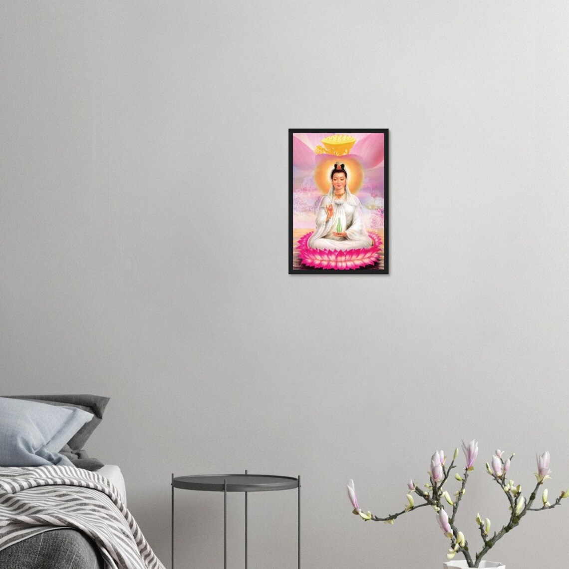 Quan Yin 12x18 Artwork Spiritual Deities Chinese Goddess Religious Wall ...