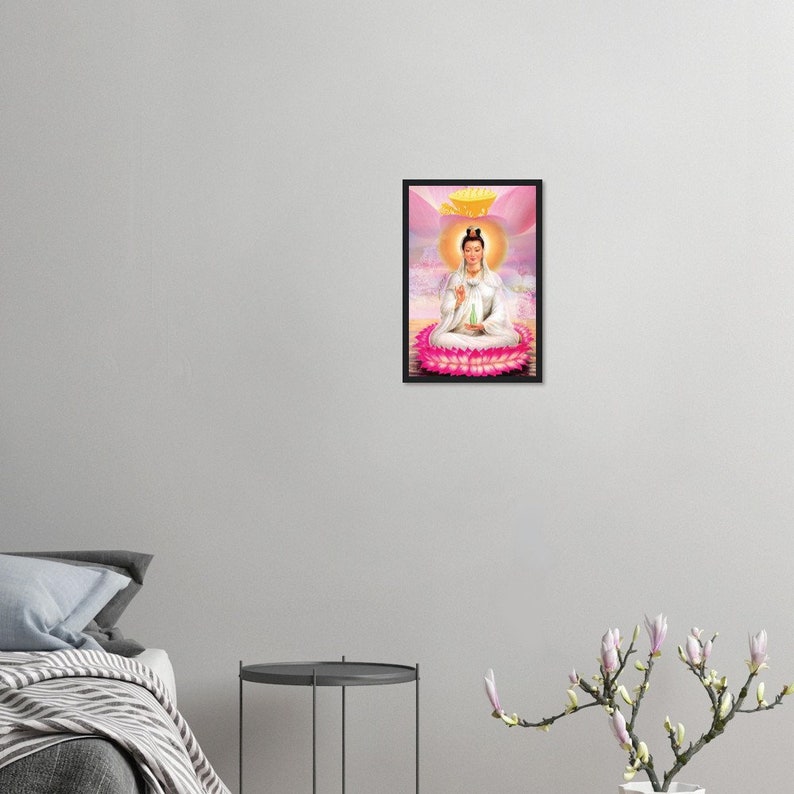 Quan Yin 12x18 Artwork Spiritual Deities Chinese Goddess Religious Wall ...