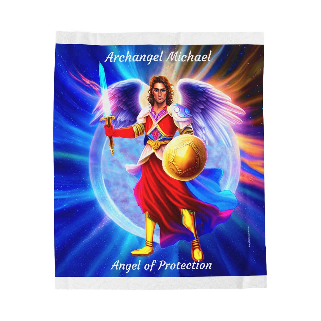 Archangel Michael Blanket Protection Wall Art Tapestry Picture Wall ...