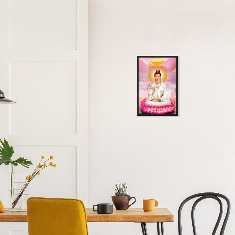 Quan Yin 12x18 Artwork Spiritual Deities Chinese Goddess Religious Wall ...