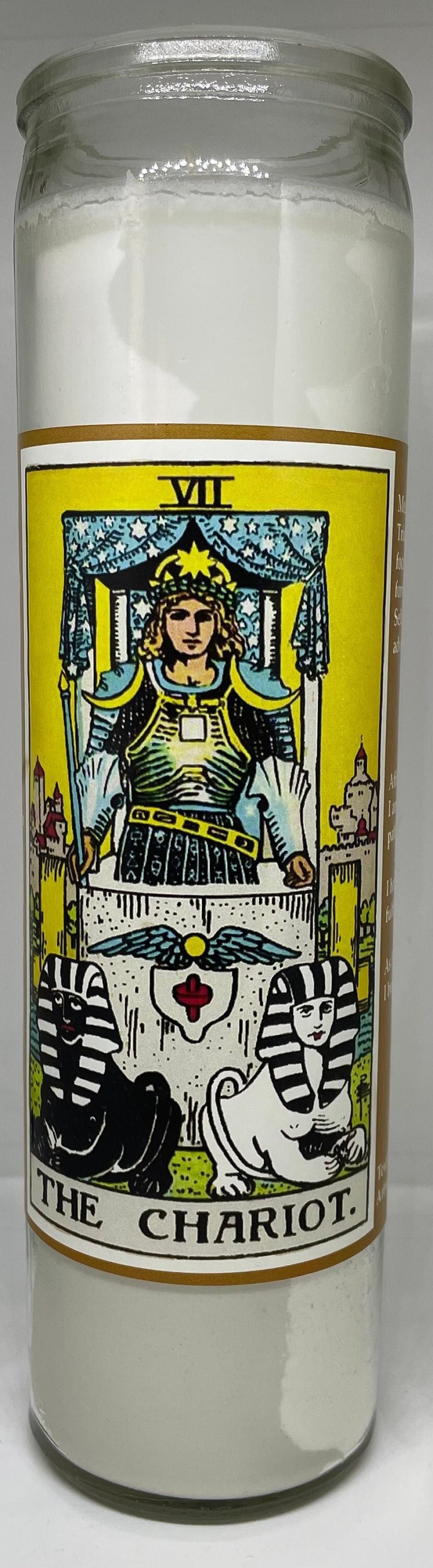 Tarot Chariot Candle Oracle Card Rider Waite Image Spiritual ...